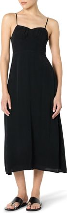 The Drop Linea Spaghetti Strap Maxi Dress with Front Slit Maxikleid, Schwarz, M