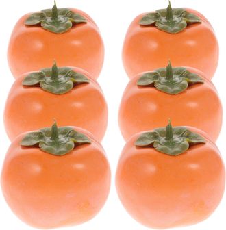 BESPORTBLE 6 St&uuml;ck K&uuml;nstliche Kaki Dekoration Naturgetreu Farbbest&auml;ndig Leichte Deko Requisiten f&uuml;r Heimdekoration Fotografie und Lernzwecke