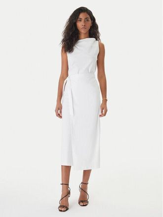 HUGO BOSS Coctailkleid Emiaky 50558902 Wei&szlig; Slim Fit