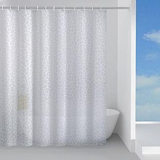 Gedy Blanc 16 G-Jungle 240 x 200, fabriqu&eacute; en Tissu peva, Finition, Design R&S, Rideau de Douche avec 12 Anneaux, 2 Ans de Garantie, 200 x 240