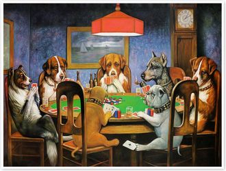 Posterlounge A Friend in Need (Dogs Playing Poker), 1903 Poster von Cassius Marcellus Coolidge 40 x 30 cm Wandbilder Wanddeko
