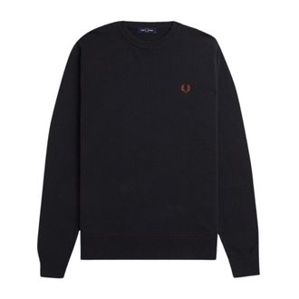 Fred Perry Boucl&eacute;-pullover Mit Lorbeerkranz, Schwarz
