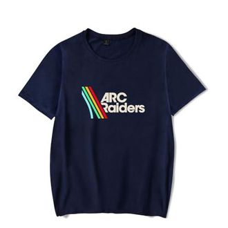 Generic ARC Raiders T-shirt à col rond et manches courtes pour homme et femme, bleu marine, XXS