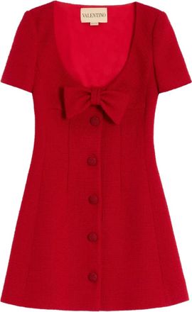 Valentino Garavani Minikleid mit Schleife - Rot