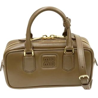 Miu Miu Pre-owned Arcadie Leather 2way Bag - Femme - Pre-owned - Vert - Taille: ONE Size