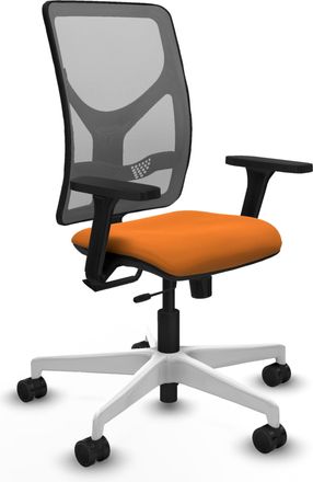 Piqueras y Crespo B&uuml;rostuhl, orange, mit 3D-Armlehnen, h&ouml;henverstellbare Lendenwirbelst&uuml;tze, ausgestattet mit Syncro/Traslack und Schneideschaum, mit Rollen von 65 mm, 