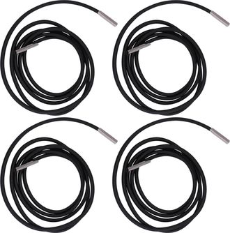NUOBESTY 4 Stück Teiliges Ersatzset Elastische Recliner Seile für Liegestuhl Langlebige Wetterfeste Chaise Longue Schnüre in Schwarz Starke Spannung Geeignet f