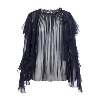 Alberta Ferretti Damen, Blusen & Hemden, Blau, XLGr&ouml;&szlig;e
