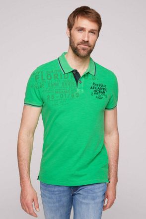 Camp David Poloshirt mit stylischem Seitenschlitz