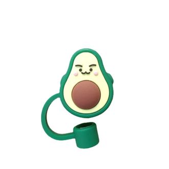 Generic Silikon-Strohhalm-Abdeckkappe, Strohhalm-Aufs&auml;tze f&uuml;r Becher, staubdichte Trinkhalmkappen, Silikon-Strohhalm-St&ouml;psel, Heimk&uuml;che, Alltagsbedarf (Avocad