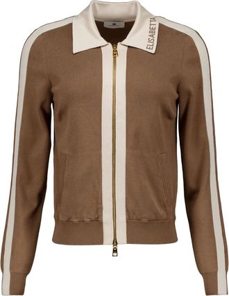 Elisabetta Franchi Femme, Sweatshirts et sweats &agrave; capuche, Brun, Taille: 32 FR Mk66s61e2 Knitted Sweater