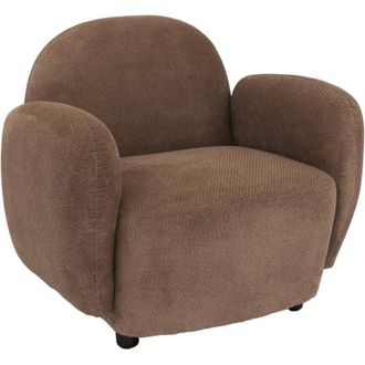 Hhg Sessel HHG-709, Lounge-/Relax-/Cocktailsessel Polstersessel, Stoff/Textil Chenille (330 g/m&sup2;) &Ouml;ko-Tex braun