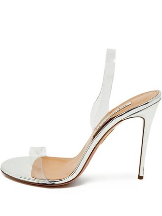Aquazzura Slingback-Sandalen - Wei&szlig;
