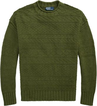 Polo Ralph Lauren pull en maille à motif intarsia - Vert
