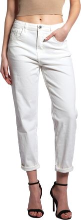 JOPHY & CO. Damenhose mit fünf Taschen aus elastischer Baumwolle (Code 1372), Weiß, XS