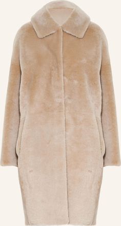 Manzoni24 Manzoni 24 Ledermantel Zum Wenden beige