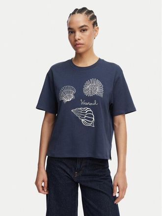 Max Mara T-Shirt Sabato 2615941112 Dunkelblau Regular Fit