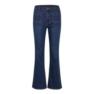 Kaffe Flared Jeans Medium Blue Denim - - Jeans - Damen - Blau - 2XL
