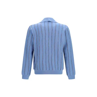 Fendi Mens Blue Cotton Sweatshirt Clothing