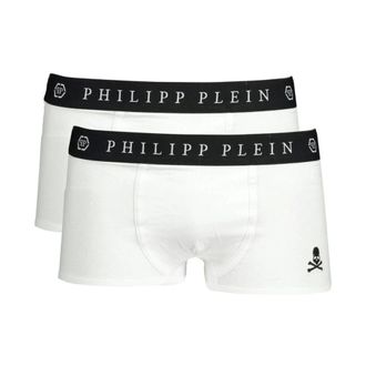 Philipp Plein Homme, Sous-v&ecirc;tements, Blanc, Taille: L Boxers Classiques en Coton