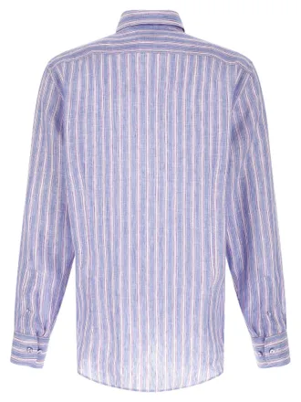 Etro Striped Linen Shirt - Lavender