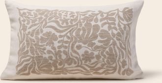 Madura Housse De Coussin Silene Ivoire et taupe - NATUREL