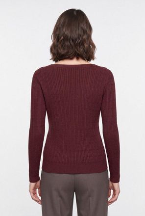 GANT V-Ausschnitt-Pullover MINI CABLE V-NECK mit Kaschmiranteil