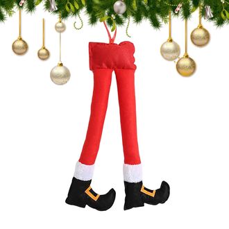 Generic Auto Kofferraumbein Anh&auml;nger, Weihnachtsmannbeine f&uuml;r Weihnachtsbaum - Anh&auml;nger mit Weihnachtsbeinen f&uuml;r Kofferraum, Weihnachtsschmuck f&uuml;r Auto, Outdo