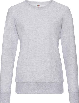 Fruit Of The Loom Lightweight Raglan Sweat Lady-Fit, Farbe:Graumeliert, Größe:XS