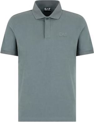 Emporio Armani EA7 7M000228 Polo Visibility pour homme en jersey de coton stretch avec Maxi imprimé sur le dos, Urban Chic, Medium