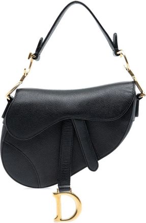 Dior Hobo Bags - Mini Grained Calfskin Saddle Bag - Gr. unisize - in Schwarz - f&uuml;r Damen