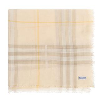 Burberry unisex, Accessoires, Beige, Taille: ONE Size Wide Check Wool Scarf