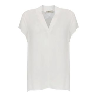 Herno Femme, Blouses et Chemises, Blanc, Taille: 42 FR Blouse &agrave; col en V