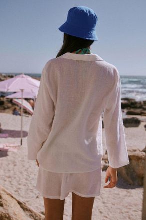 Self Strandshirt Self. Co-ord-Strandhemd aus Leinenmischung (1-tlg)