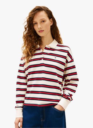 Tommy Hilfiger Polo &agrave; rayures en coton m&eacute;lang&eacute;