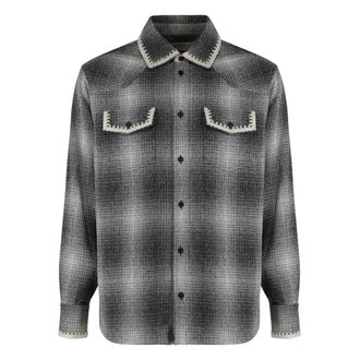Golden Goose Hemd mit wei&szlig;er Stickerei - - Jackets - Herren - Grau - L