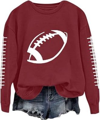 Generic Sweat-shirt pour femme - Imprim&eacute; graphique - Haut surdimensionn&eacute; - Col rond - Manches longues - Automne - Hiver - D&eacute;contract&eacute; - Confortable - Tendance