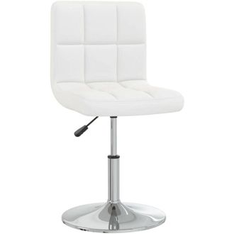 vidaXL vidaXL Esszimmerstuhl Wei&szlig; Kunstleder