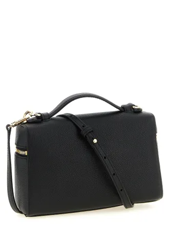 Tory Burch Womens Romy Slim Top Handle Bag Black Cow Leather