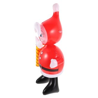 NUOBESTY Aufblasbarer Weihnachtsmann Deko f&uuml;r Drau&szlig;en Wetterfeste Aufblasbare Weihnachtsdekoration in Leuchtendem Rot PVC Material f&uuml;r Garten Rasen und Veranda