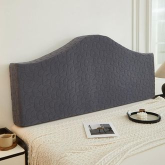 Generic Elastischer Jacquard Kopfteilbezug Anzubringender Kopfteilbezug Passt gew&ouml;lbten Kopfteilen Kratzfester Staubschutzbezug f&uuml;r Schlafzimmer-Dekoration Wi