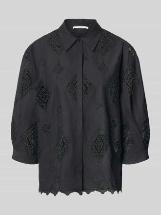 BA&SH Regular Fit Bluse mit H&auml;kelspitze Modell MURIEL