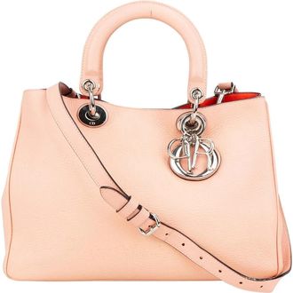 Dior Crossbody Bags - Christian Dior Pink Leather Diorissimo Handbag - Gr. unisize - in Gold - für Damen