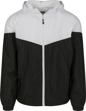 Urban Classics Herren 2-Tone Tech Windrunner Jacke,, per pack Mehrfarbig (wht/blk 00224), Medium (Herstellergr&ouml;&szlig;e: M)