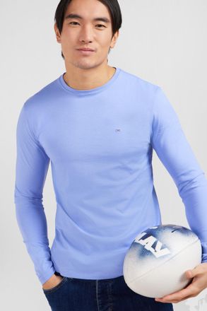 Eden Park T-shirt Bleu Col Rond &Agrave; Manches Longues