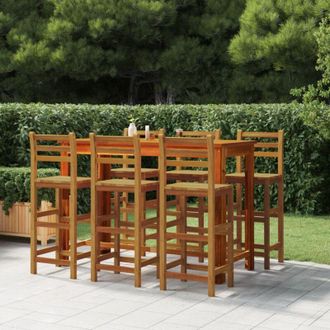 vidaXL vidaXL Tabourets de bar lot de 6 bois massif dacacia