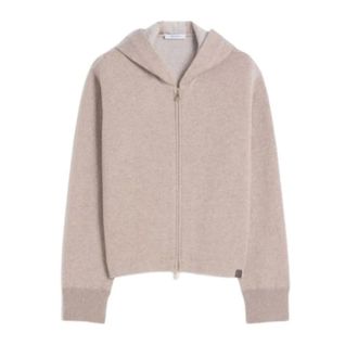 Max Mara Femme, Sweatshirts et sweats &agrave; capuche, Beige, Taille: 40 FR SweaT-shirt en jersey de cachemire et laine