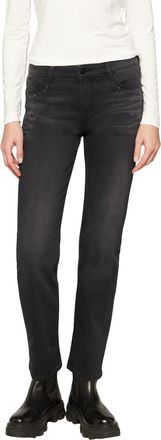 s.Oliver Jeans Karolin/Regular Fit/Mid Rise/Straight Leg/mit Schmucksteinen dunkelgrau 40/32
