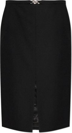 Versace Femme, Jupes, Noir, Taille: 38 FR Wool Pencil Midi Skirt