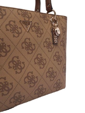 Guess Womens Tote Bag Latte Logo-Brown Polyurethane - Tote-Bags Logo/brown